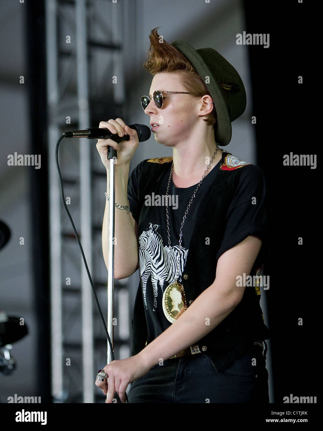 Elly Jackson of La Roux All Points West festival held at Liberty State ...