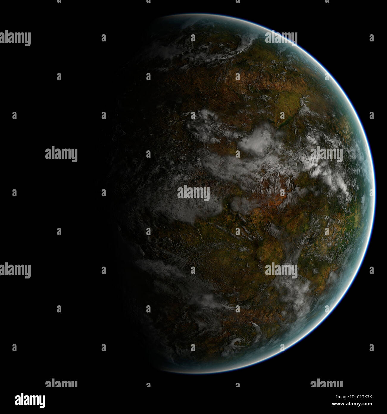 Map of the habitable world hi-res stock photography and images - Alamy