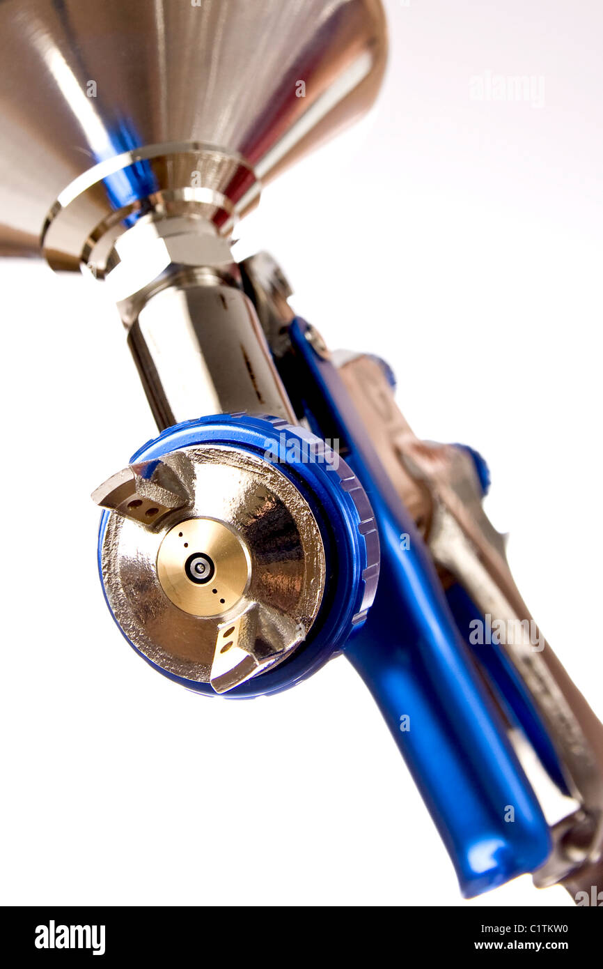 Painter Spray gun isolated on white background Stock Photo - Alamy