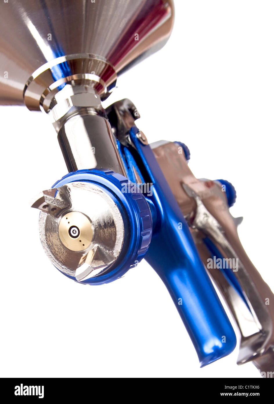 Automotive painter Spray gun isolated on white background Stock Photo ...