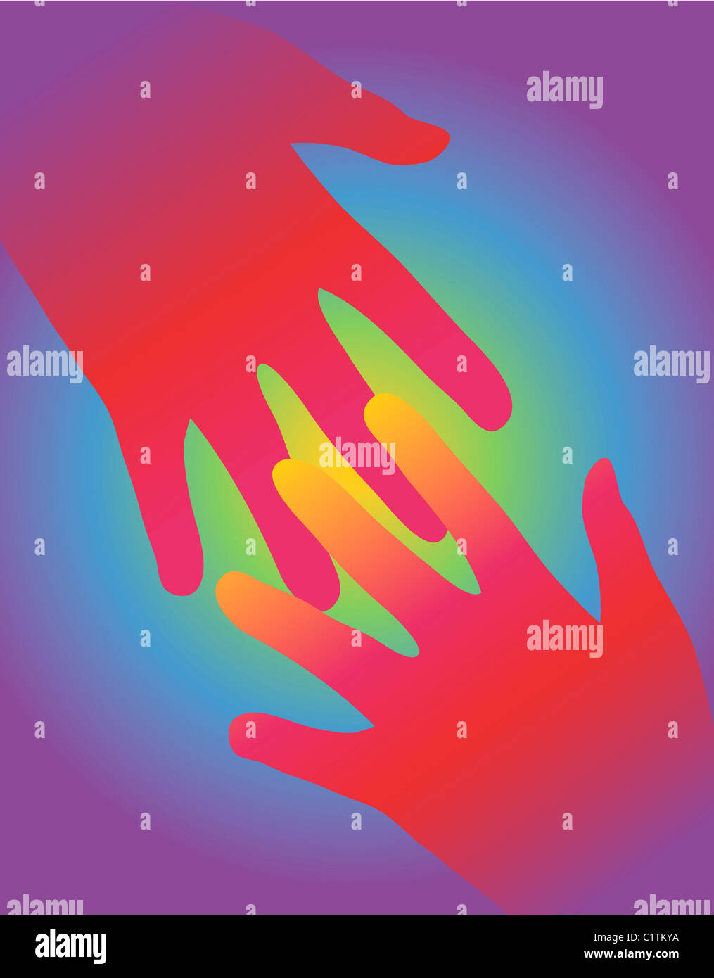 Two hands painting hi-res stock photography and images - Alamy