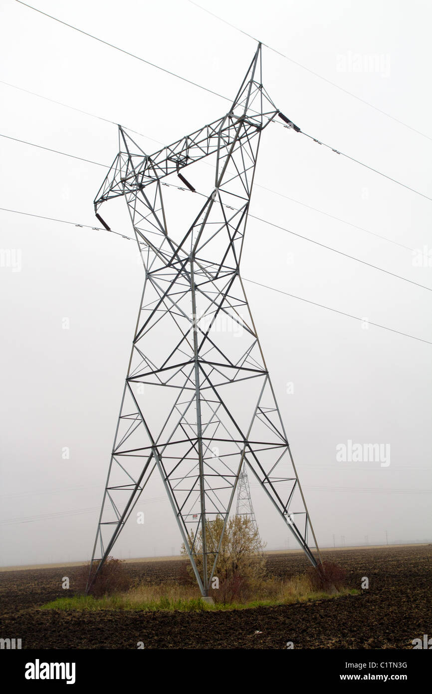 Electricity Power Pylons Stock Photo - Alamy