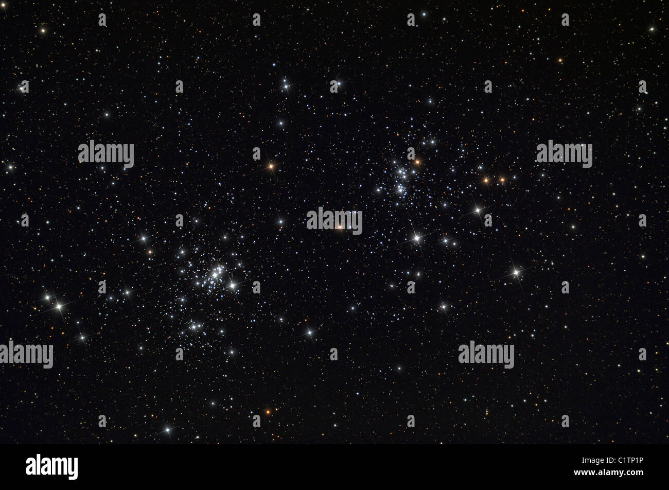 NGC 896 and NGC 884, the Double Cluster in the constellation Perseus ...