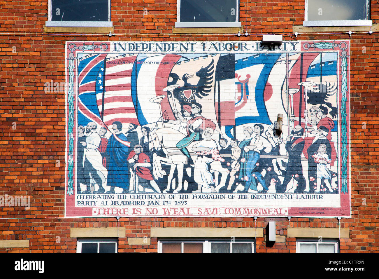 Independent Labour Party Mural Bradford West Yorkshire England Stock ...