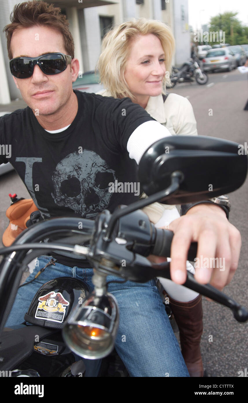 Lucy Speed and partner Harley Davidson celebrity bike ride held at the ...