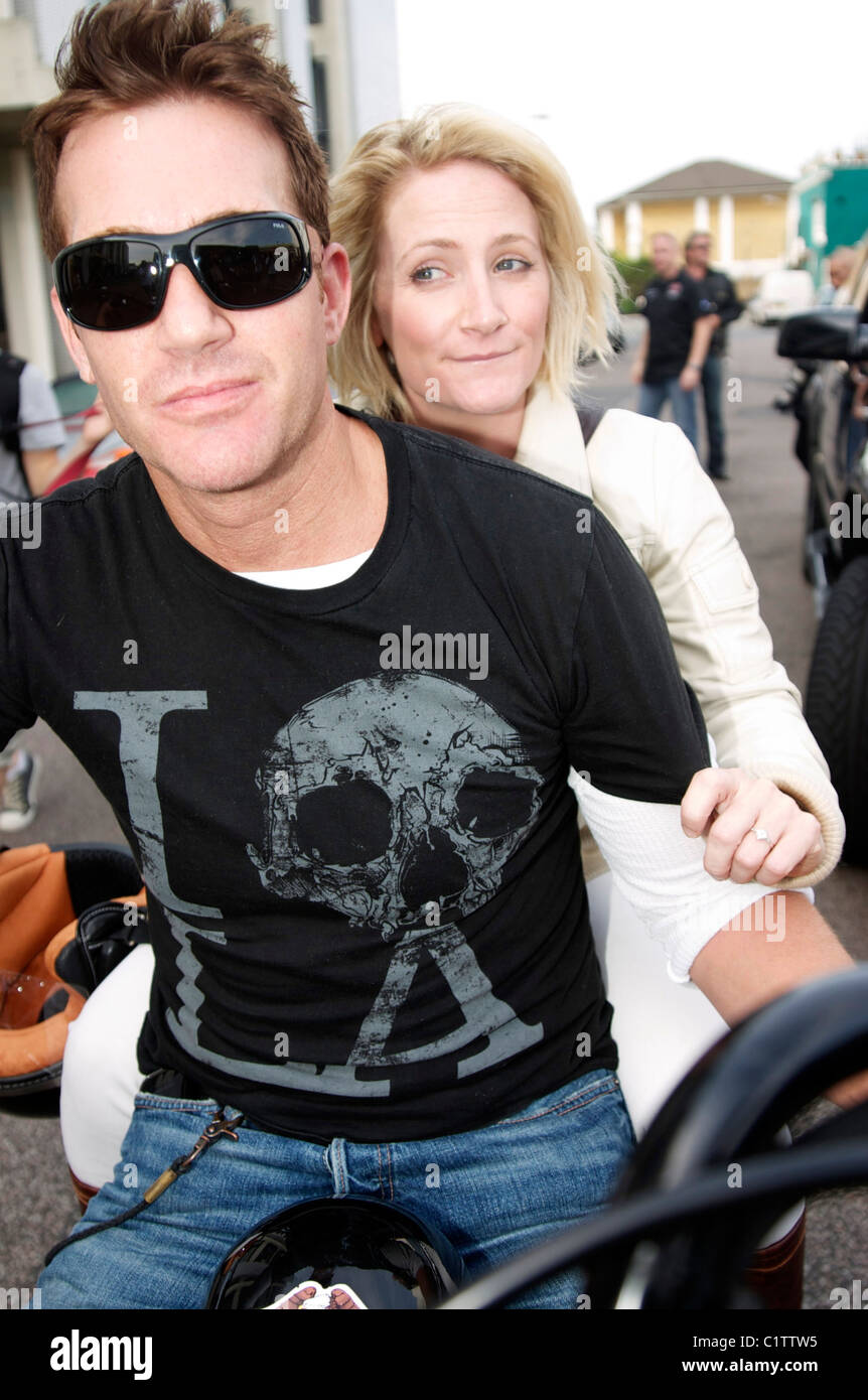 Lucy Speed and partner Harley Davidson celebrity bike ride held at the ...
