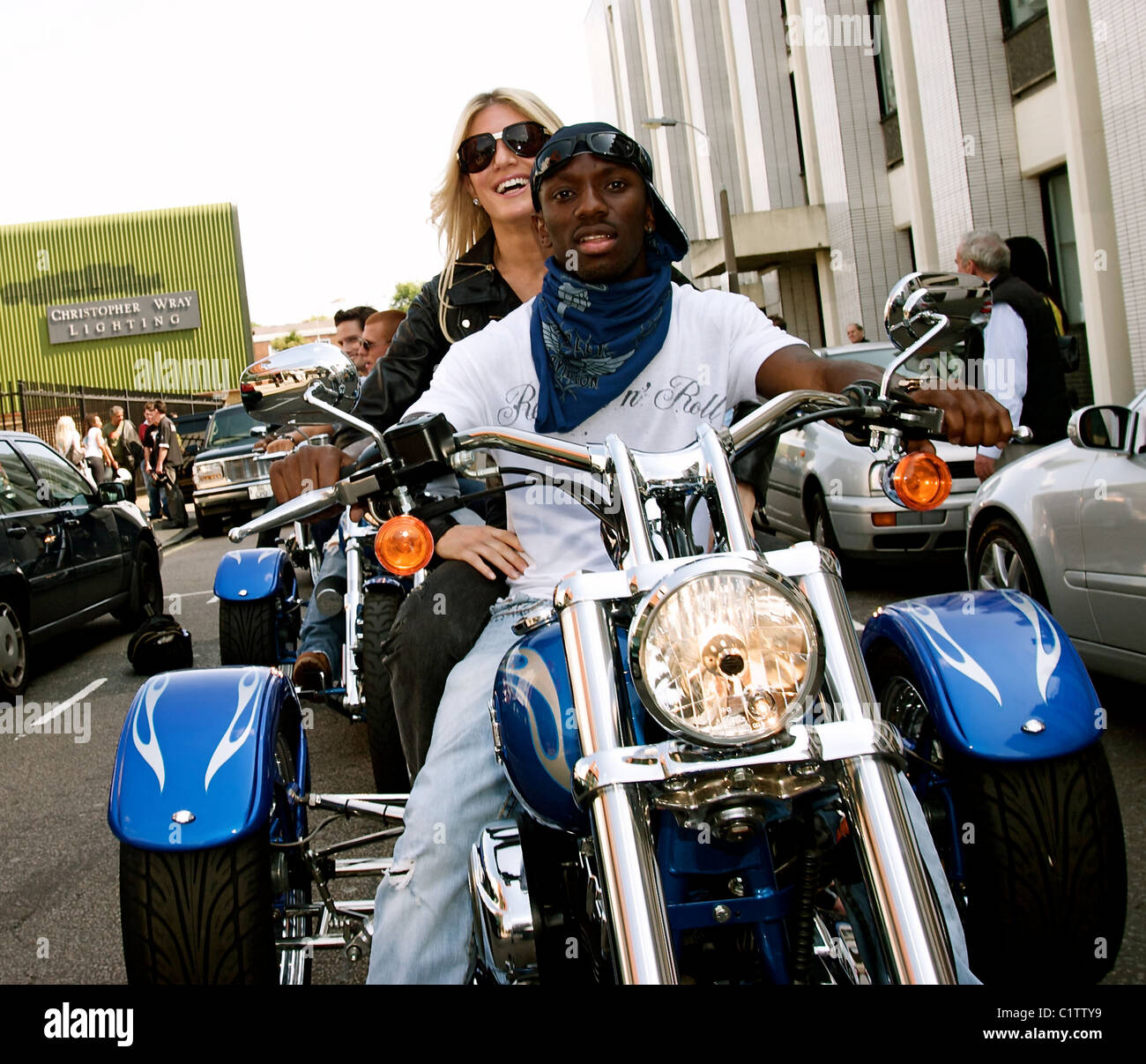 Hotif Golan, Shaun Wright Phillips Harley Davidson celebrity bike ride ...