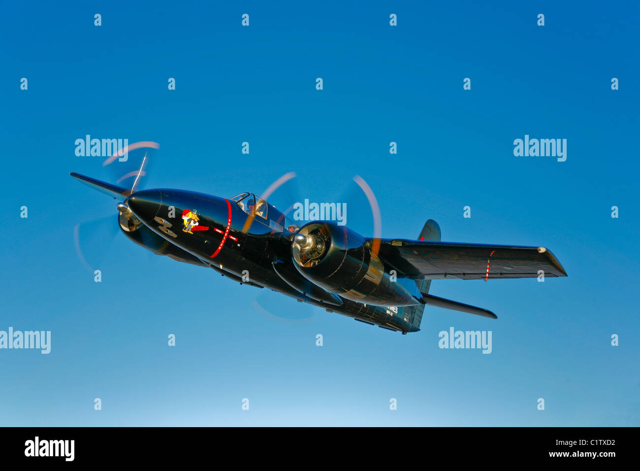 A Grumman F7F Tigercat in flight near Chino, California Stock Photo - Alamy