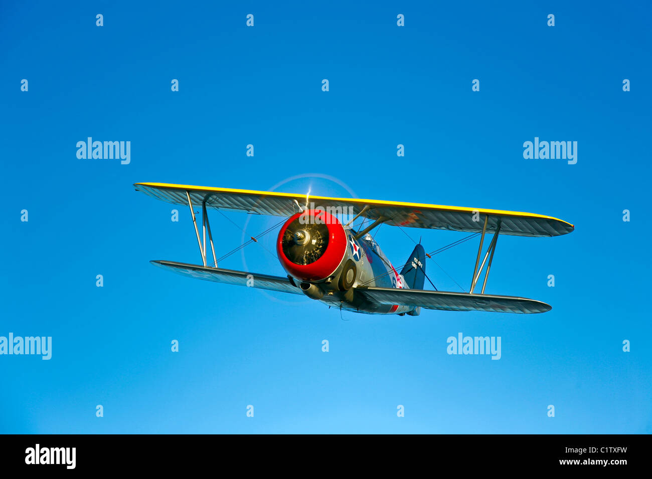 A grumman f3f biplane in flight hi-res stock photography and images - Alamy