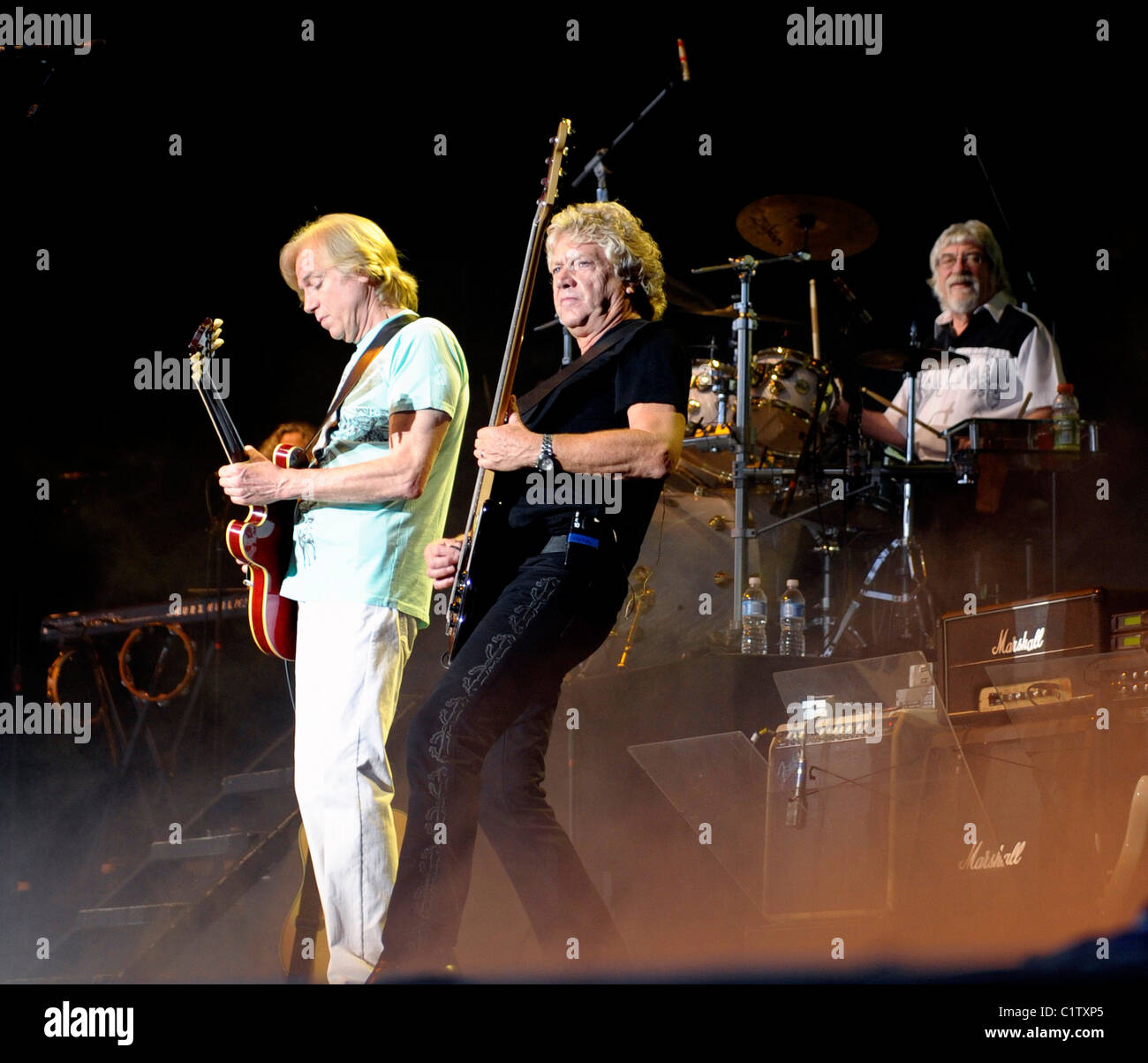 David Justin Hayward and John Lodge of The Moody Blues perform live at ...