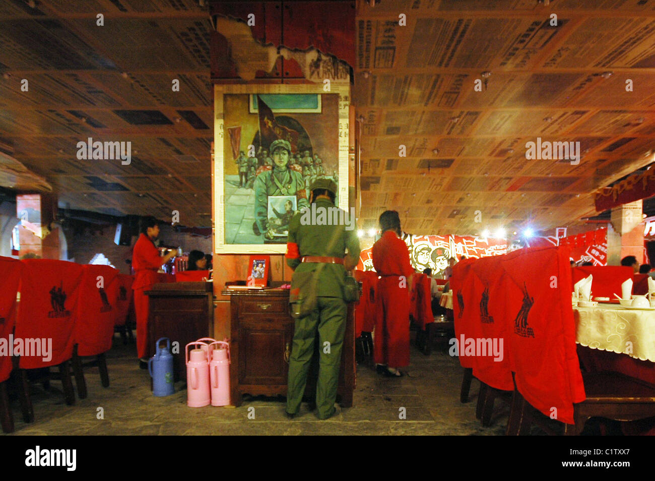 Red Guard' themed restaurant in Beijing China - September 2008 ...