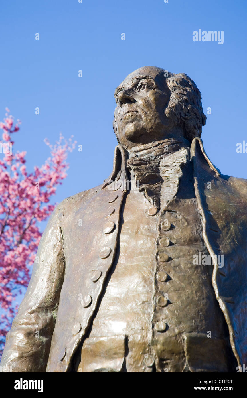 john adams statue in quincy massachusetts usa Stock Photo - Alamy