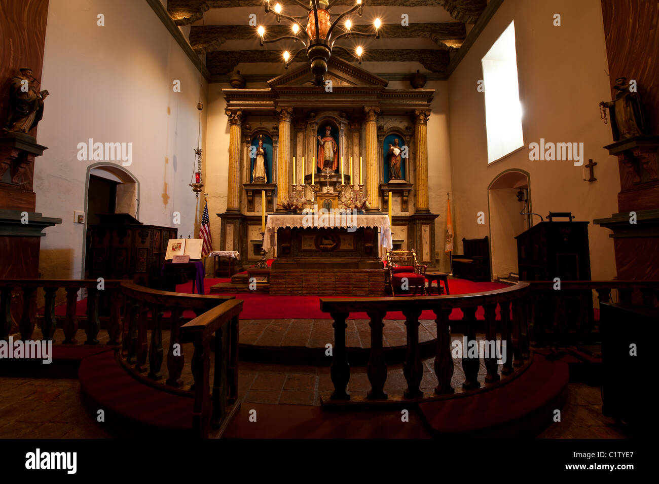 Ventura, California. Altar at the Old Mission San Buenaventura Stock ...