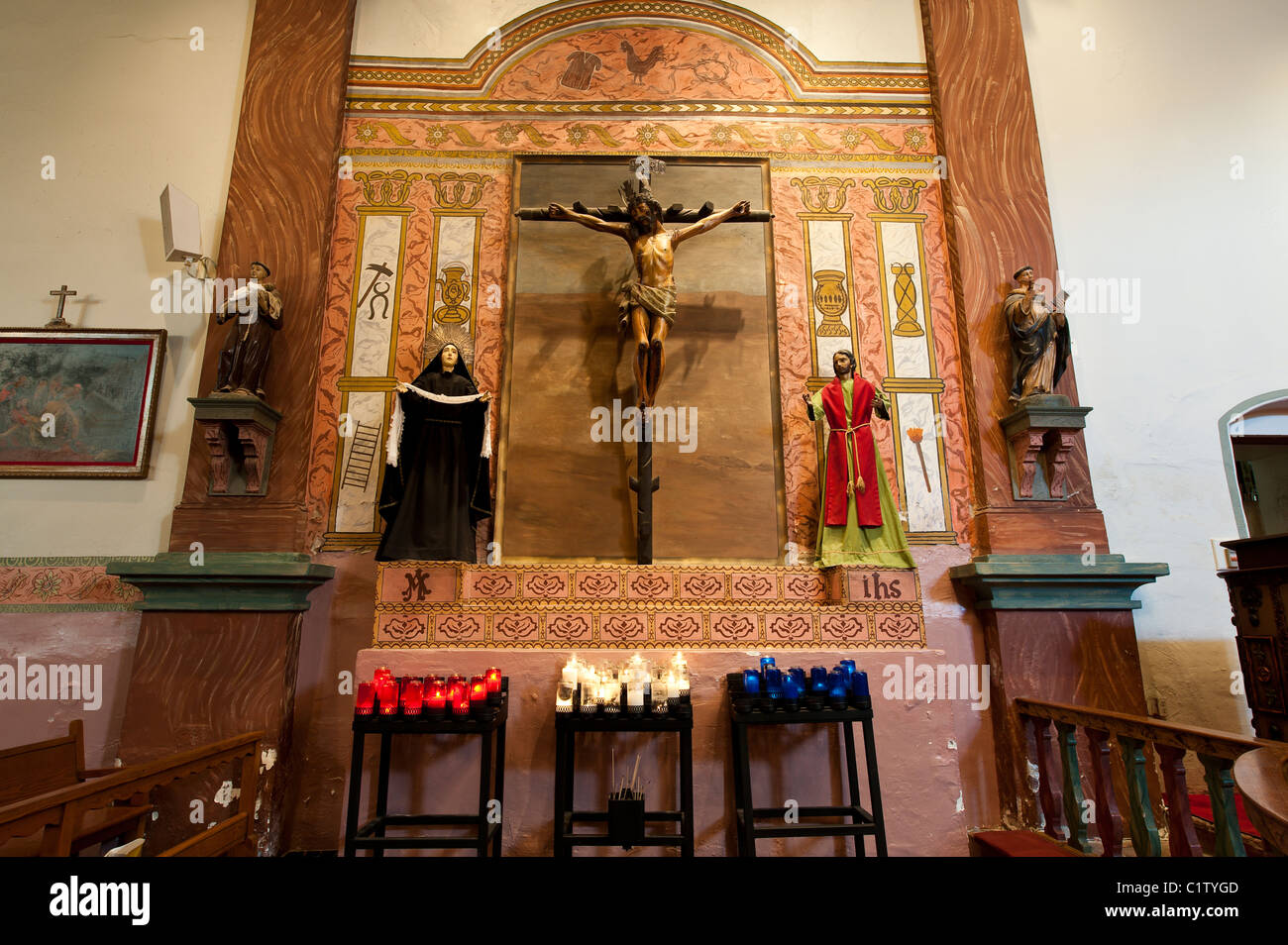 Ventura, California. Altar at the Old Mission San Buenaventura Stock ...