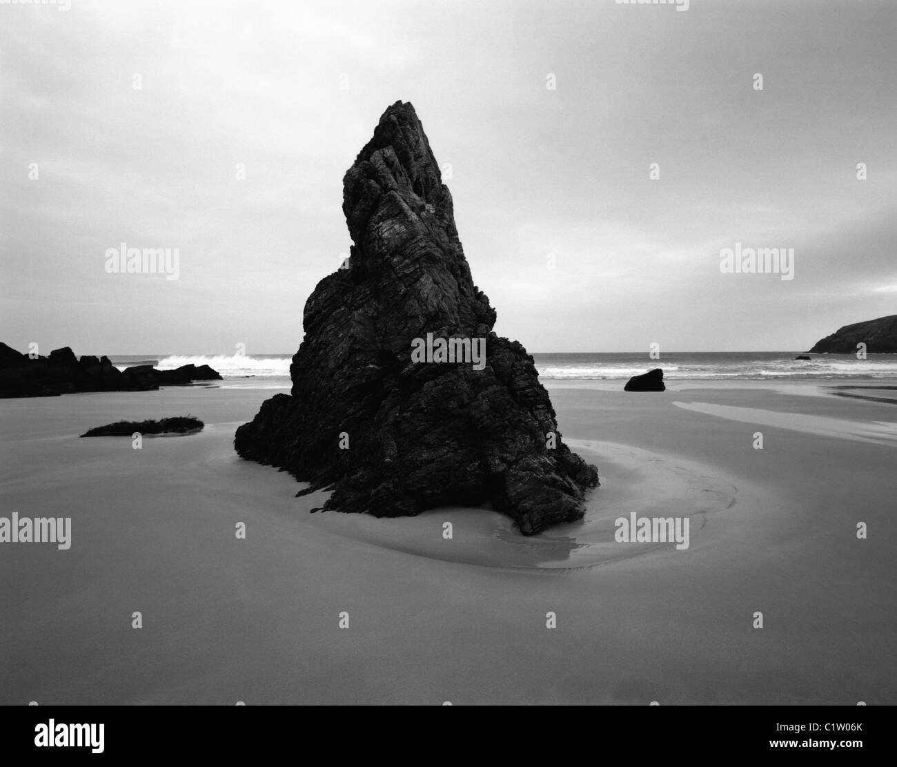 Scottish beach scene Black and White Stock Photos & Images - Alamy