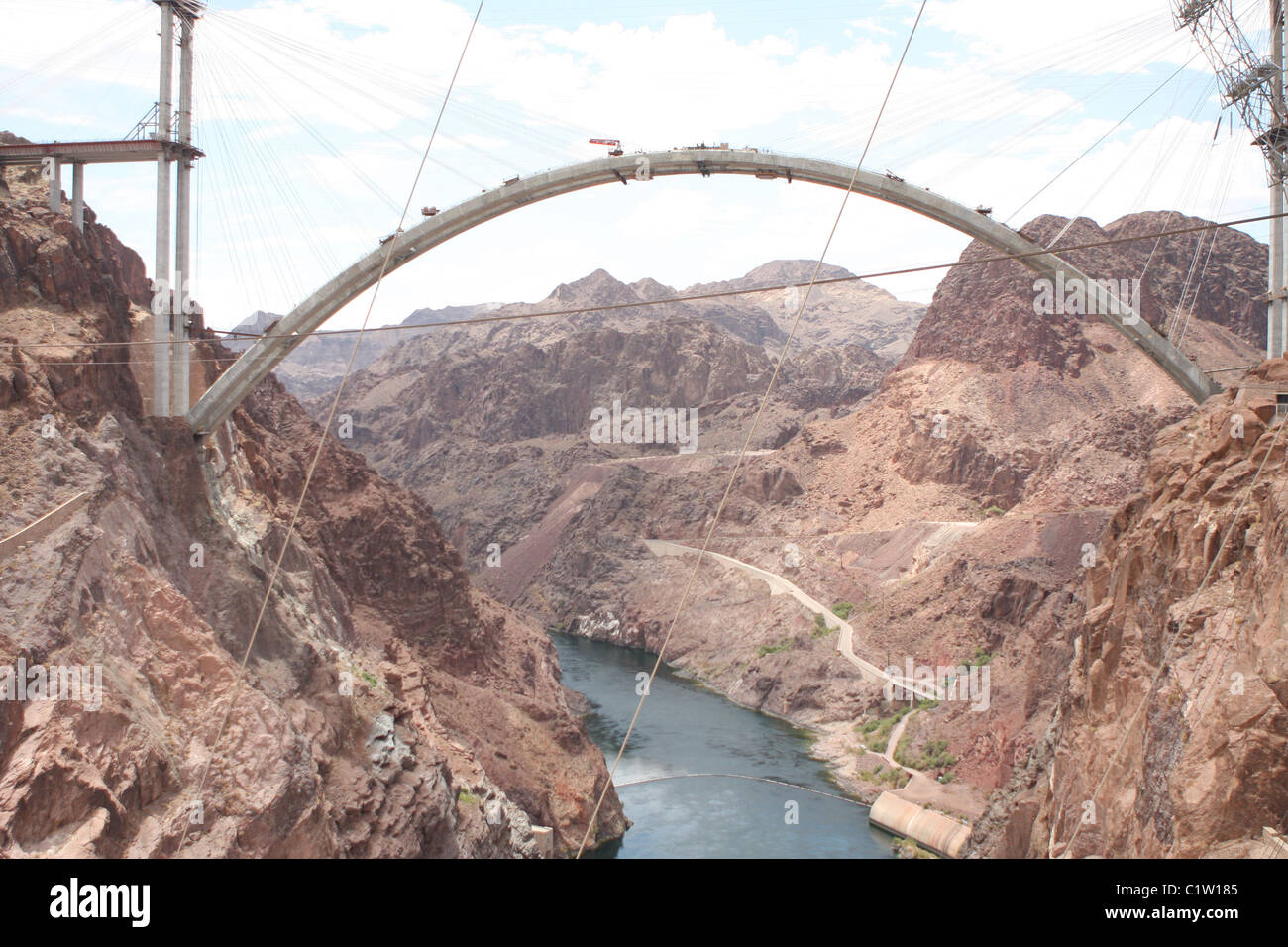 The Nevada Hoover Dam Bypass Bridge has been under construction since ...