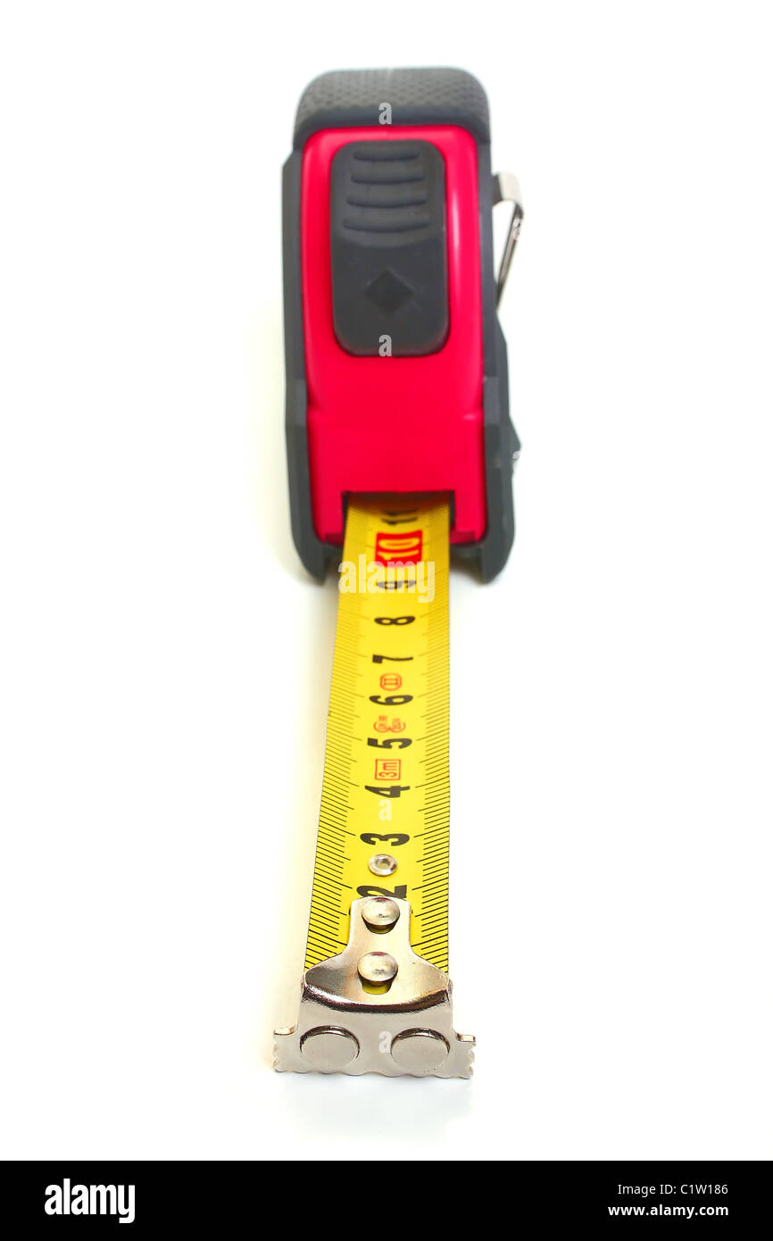 roulette for measuring of length isolated on white background Stock ...