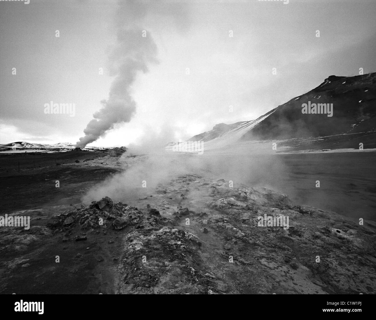 Fumaroles at Námafjall, Myvatn, Iceland Stock Photo - Alamy