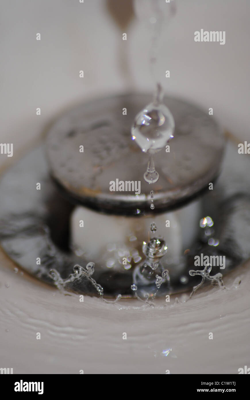 dripping water in a sink Stock Photo - Alamy