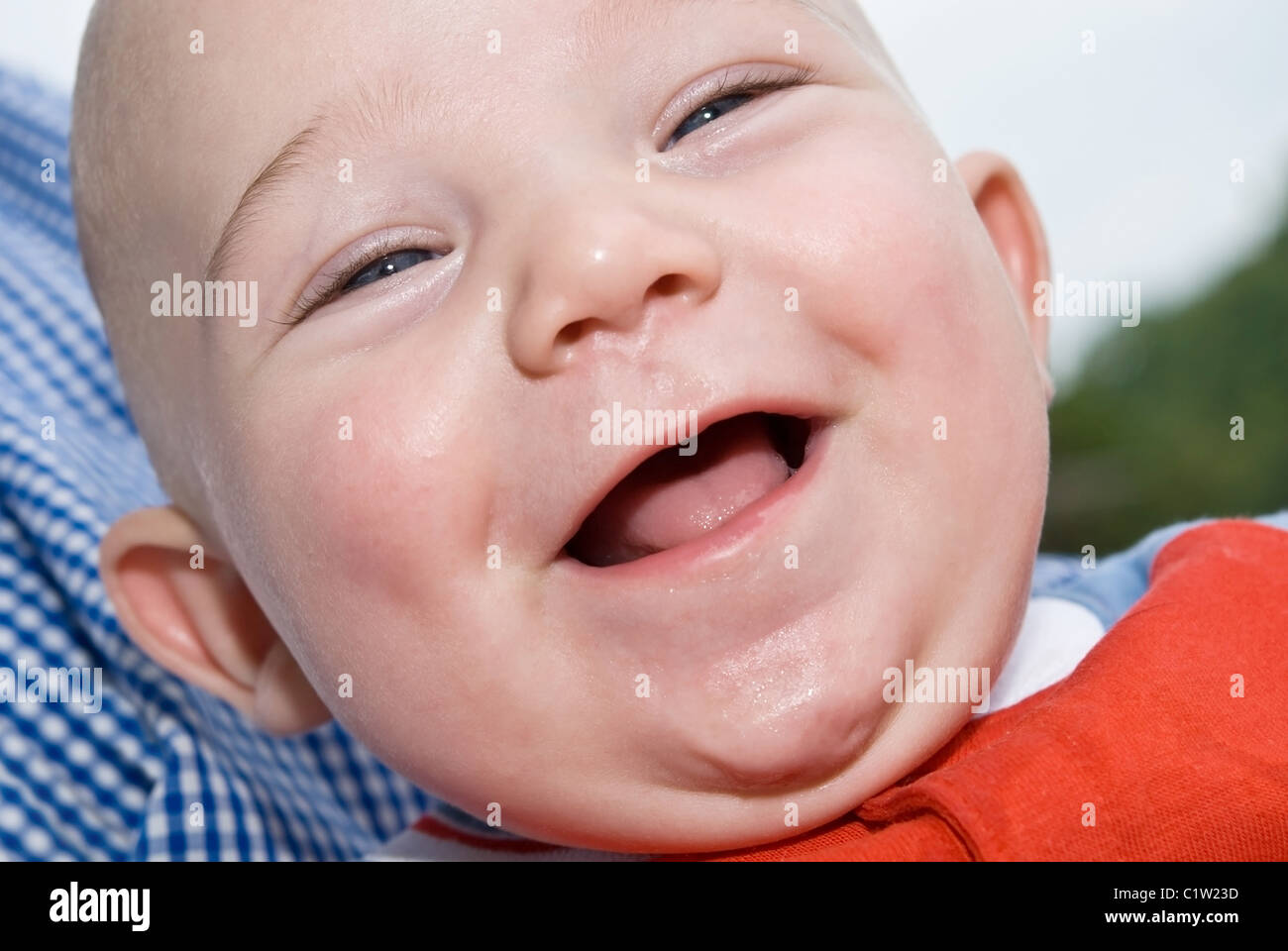 Close up of a very happy infant's joyful laugh Stock Photo - Alamy