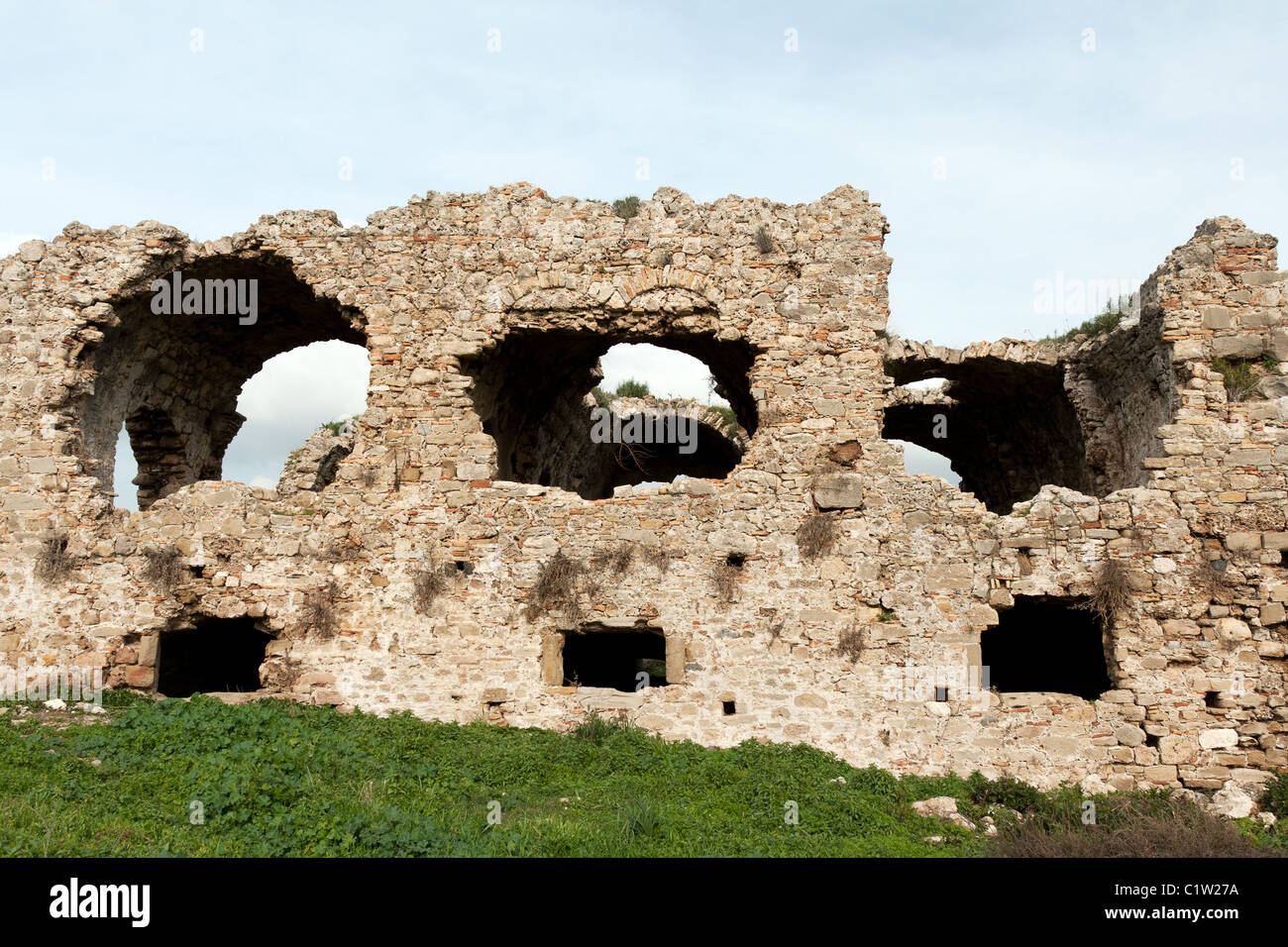 Ancient ruins in the town of Side, Turkey Stock Photo - Alamy