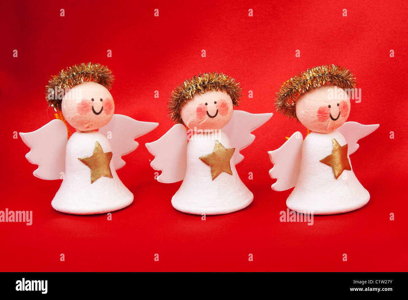 Decorative angel from a set scrapbooking on a red background Stock ...