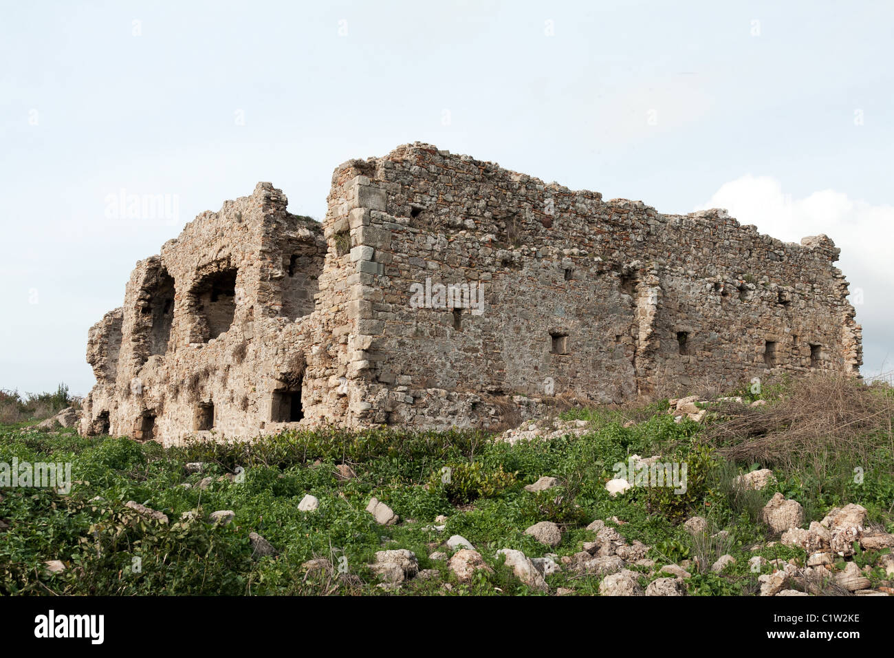 Ancient ruins in the town of Side, Turkey Stock Photo - Alamy