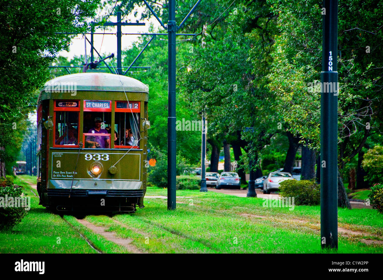 Tram in a city, New Orleans, Louisiana, USA Stock Photo - Alamy
