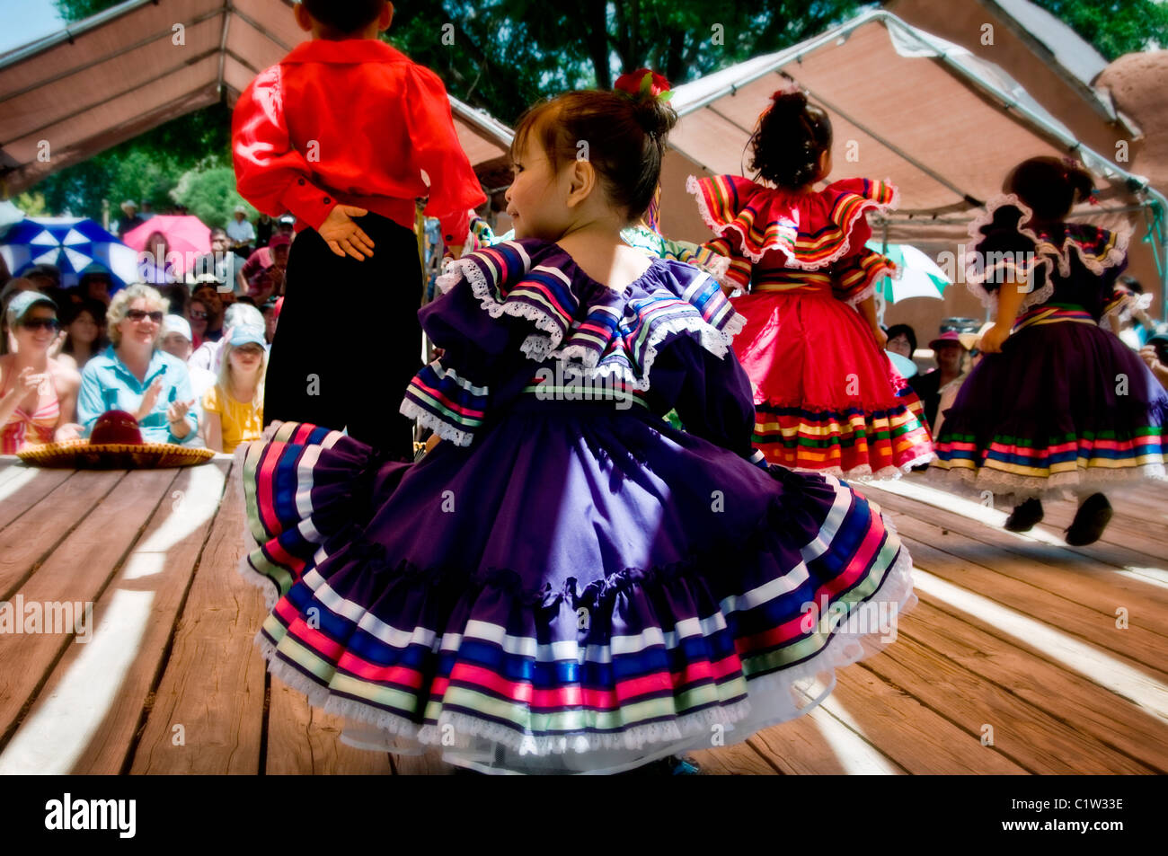 Girls dancing Baile Folklorico, El Rancho De Las Golondrinas, Santa Fe ...