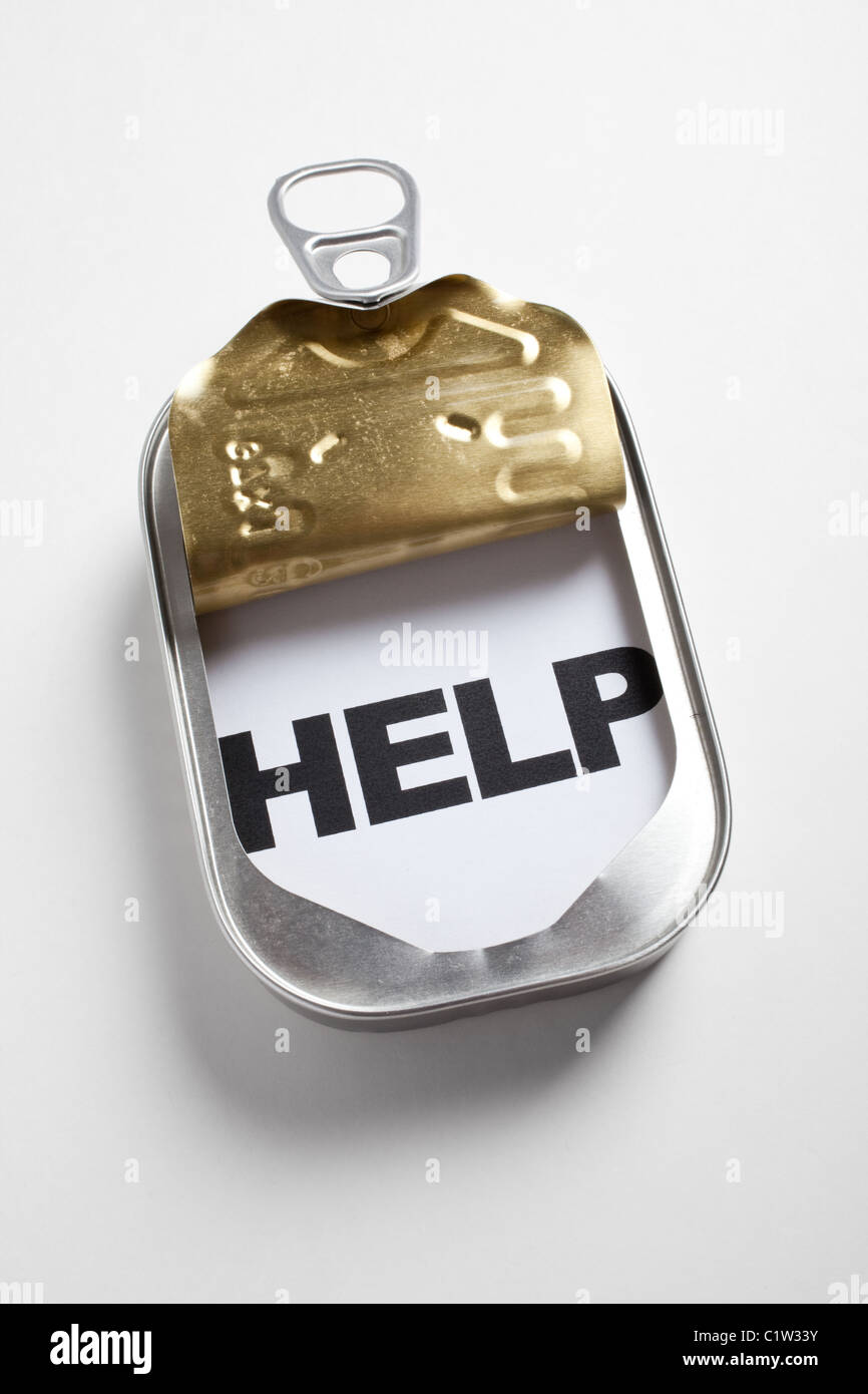Can and word help, Concept of easy and timely assistance Stock Photo ...