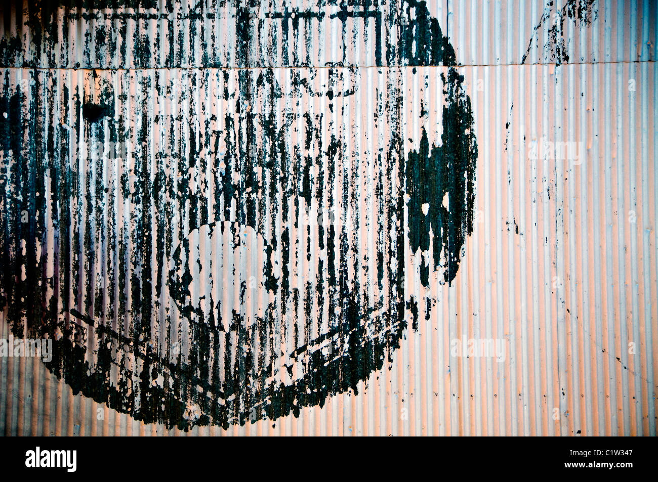 Close-up of a weathered corrugated iron wall, USA Stock Photo - Alamy