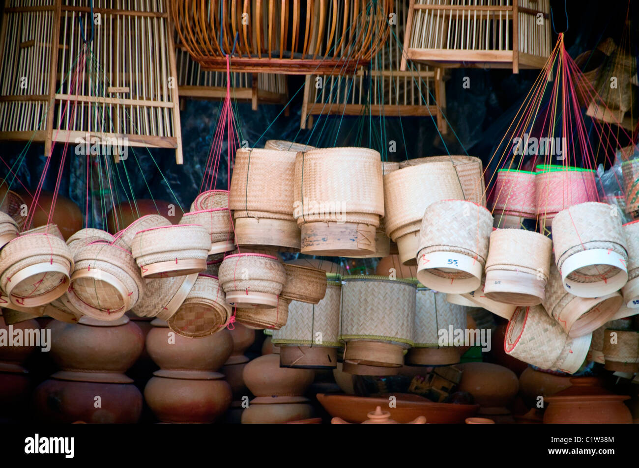 A Thai hardware store that features mostly woven goods, located in Khon ...