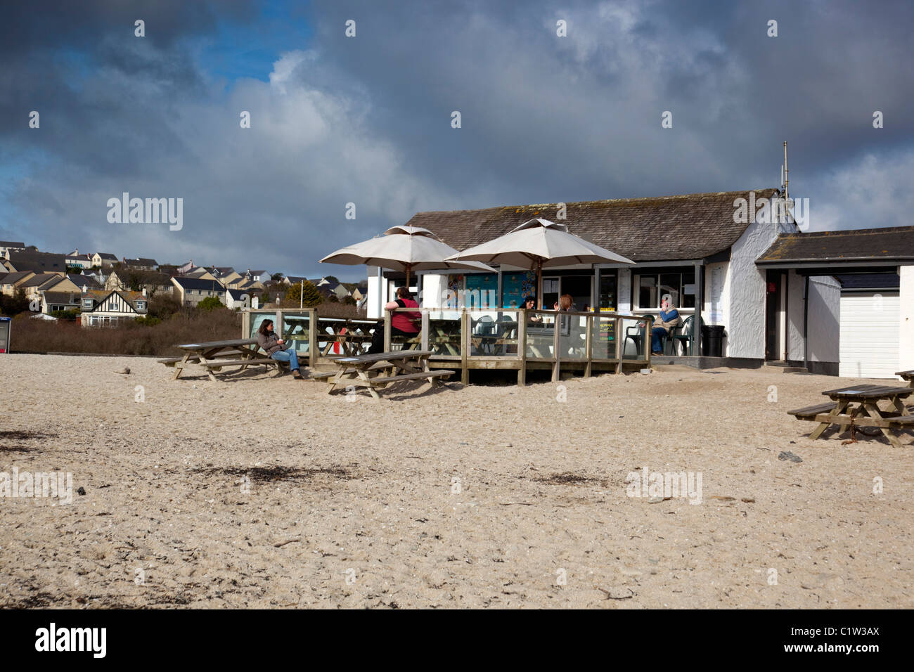 Swanpool; beach cafe; Falmouth; Cornwall Stock Photo - Alamy