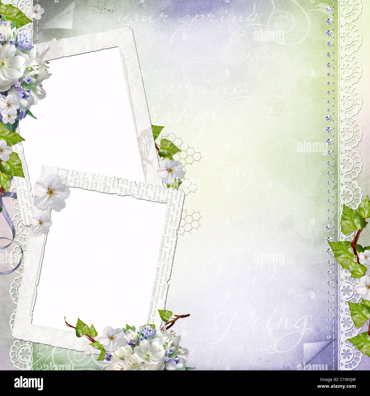 Beautiful frame for two photos Stock Photo - Alamy