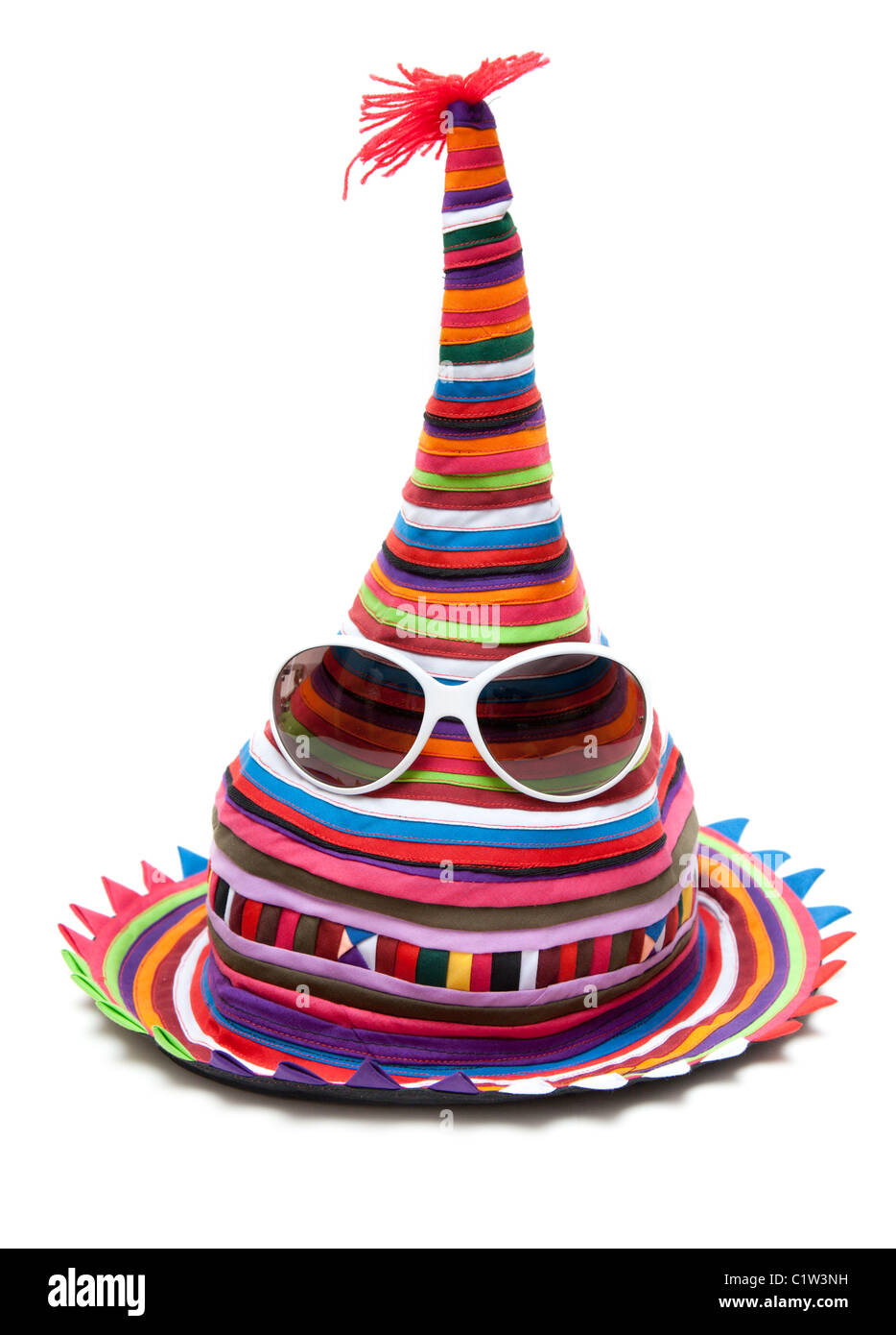 Black and white striped hat Cut Out Stock Images & Pictures - Alamy