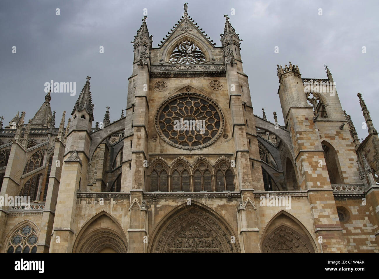 Leon gothic cathedral Stock Photo - Alamy