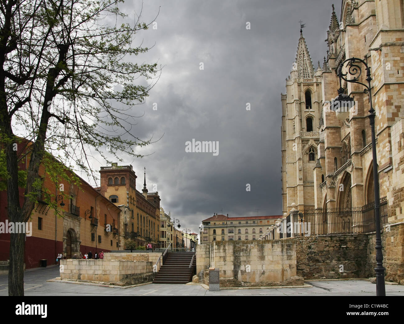 Leon gothic cathedral Stock Photo - Alamy