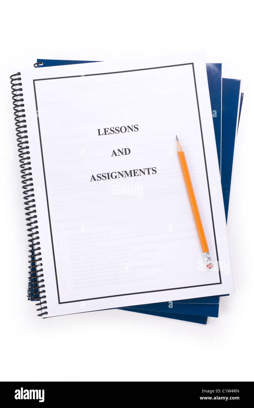 pencil and textbook close up Stock Photo - Alamy