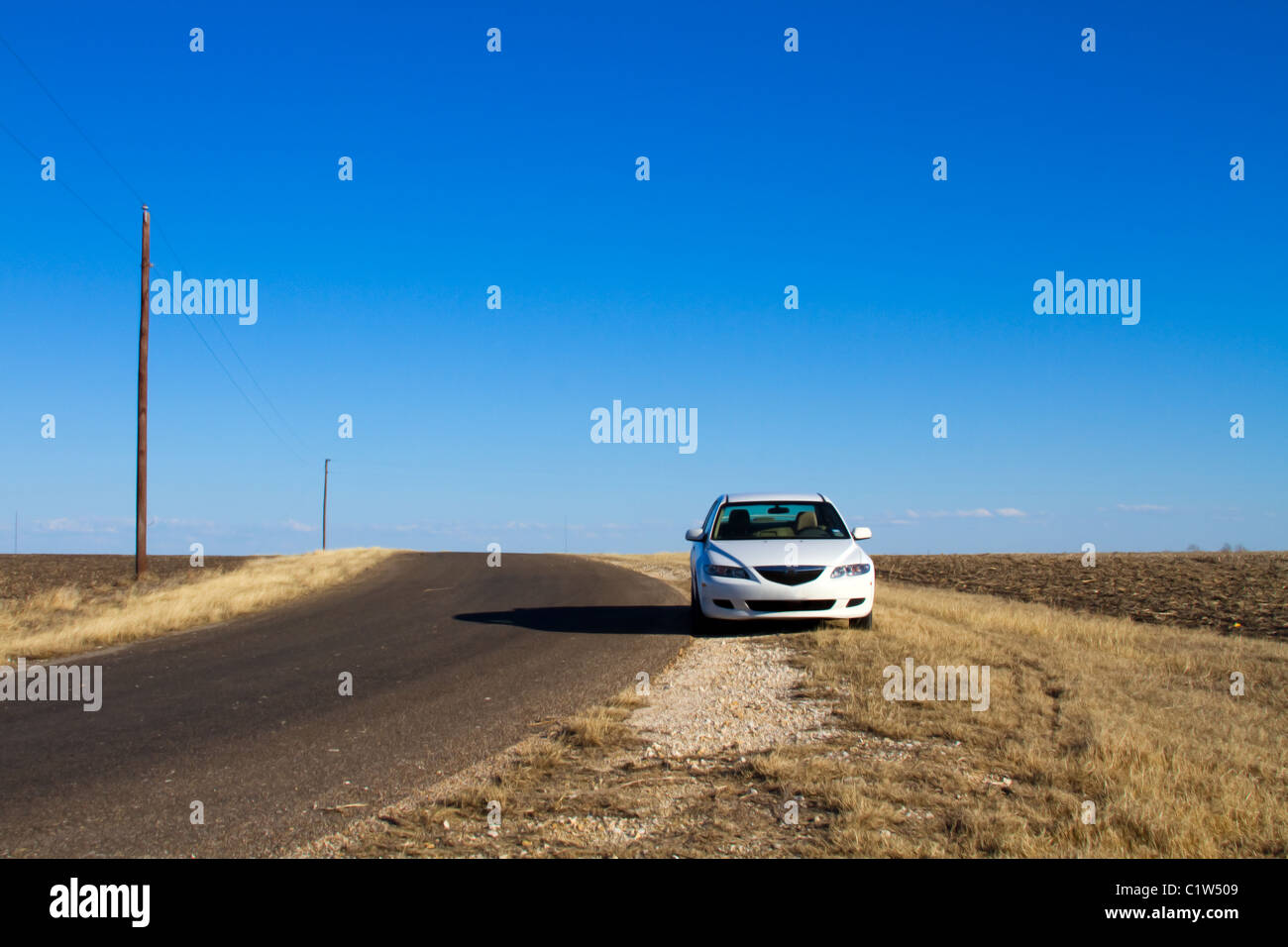 Car parked field sky car hi-res stock photography and images - Alamy