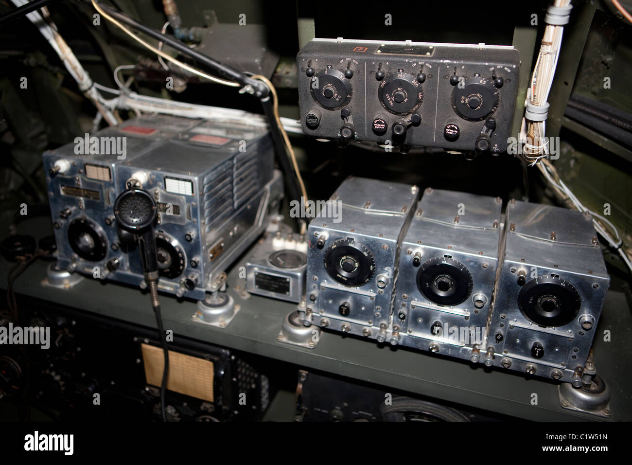 Radio transmission system in Boeing B-29 Superfortress plane, Fort ...