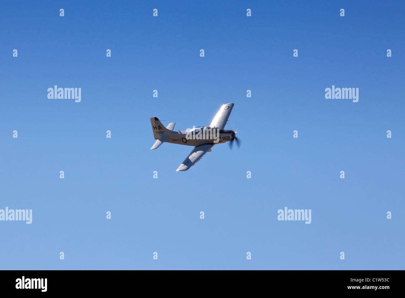 Douglas A-1 Skyraider Jet Fighter in flight, Fort Worth Alliance ...