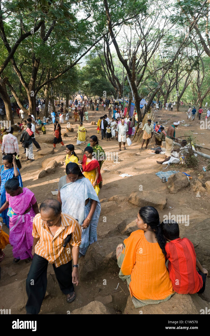 Pilgrims celebrating Malayatoor Perunal festival, St. Thomas Shrine ...
