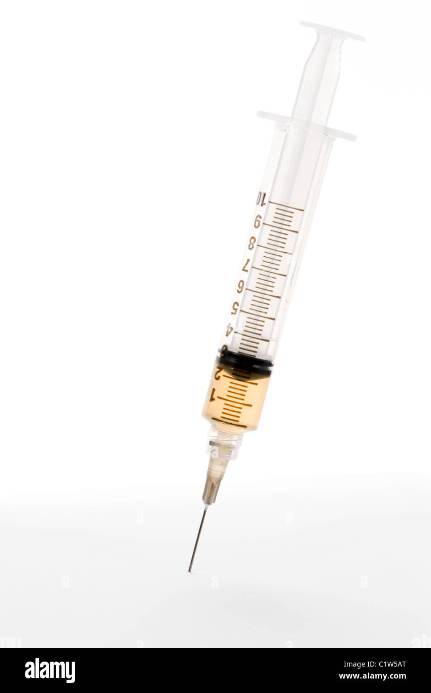 Syringe close up shot for background Stock Photo - Alamy