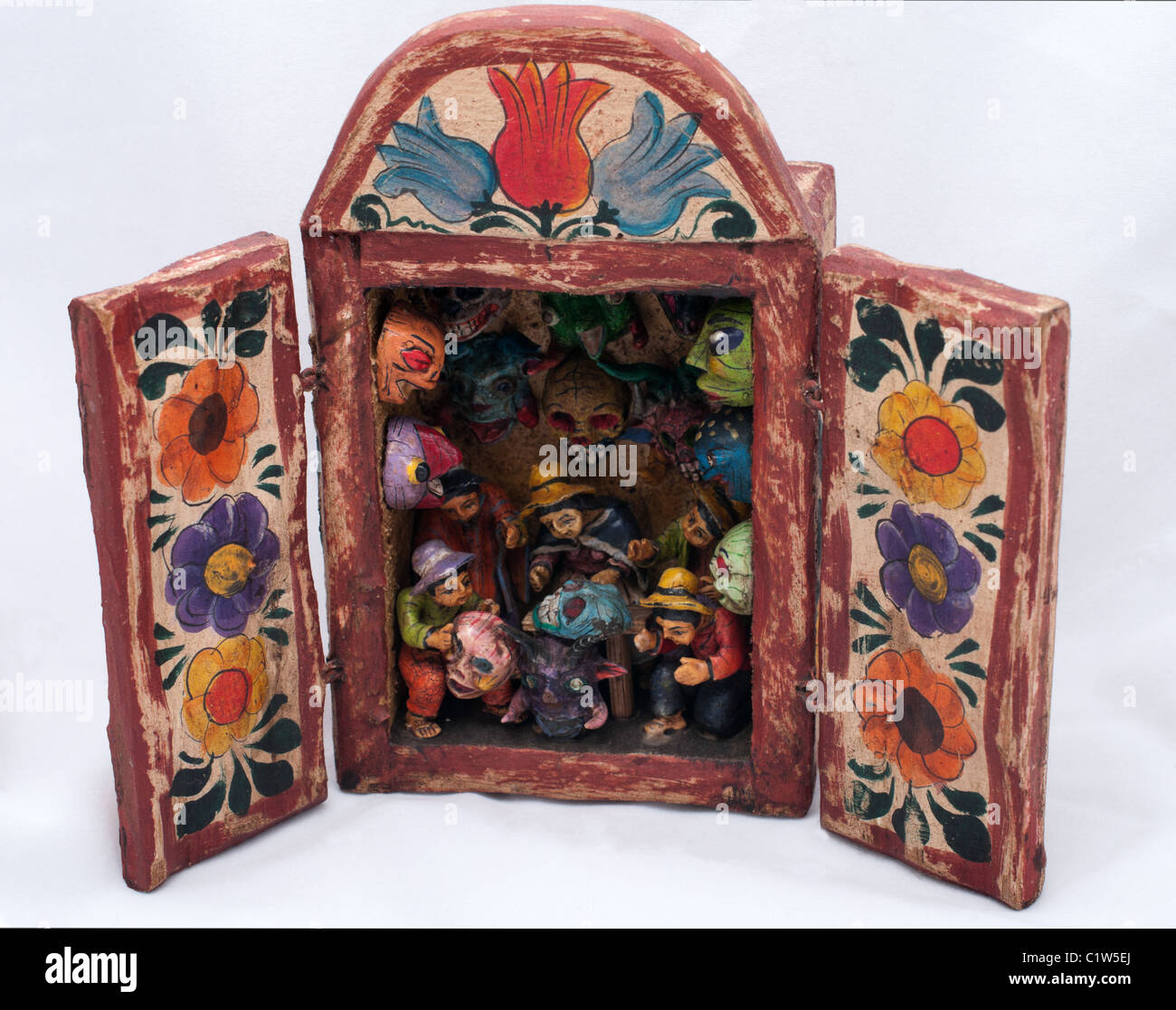 a Retablo Depicting a Mask Shop from Cusco, Peru Stock Photo - Alamy