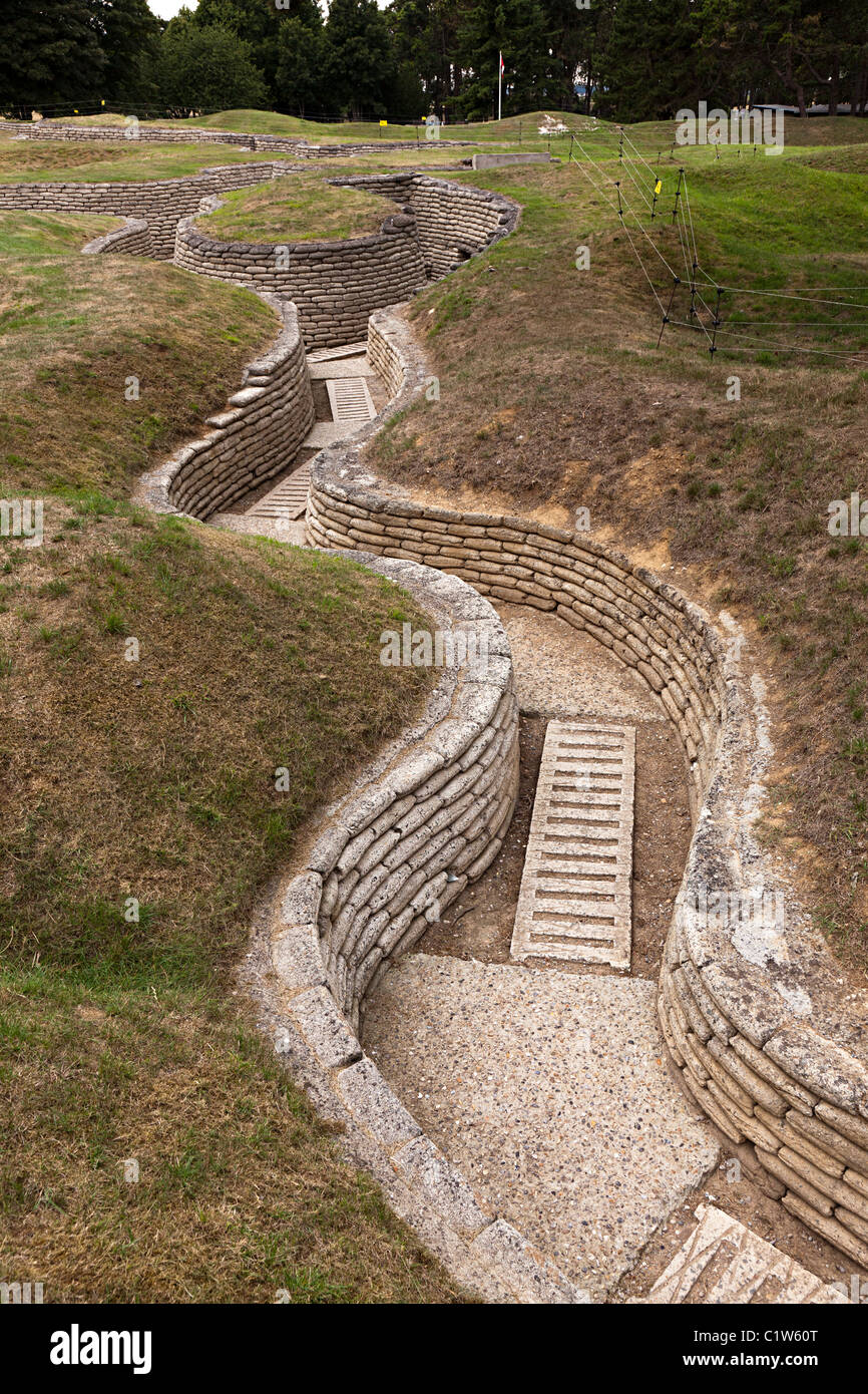First World War trenches preserved at Vimy Ridge France Stock Photo - Alamy