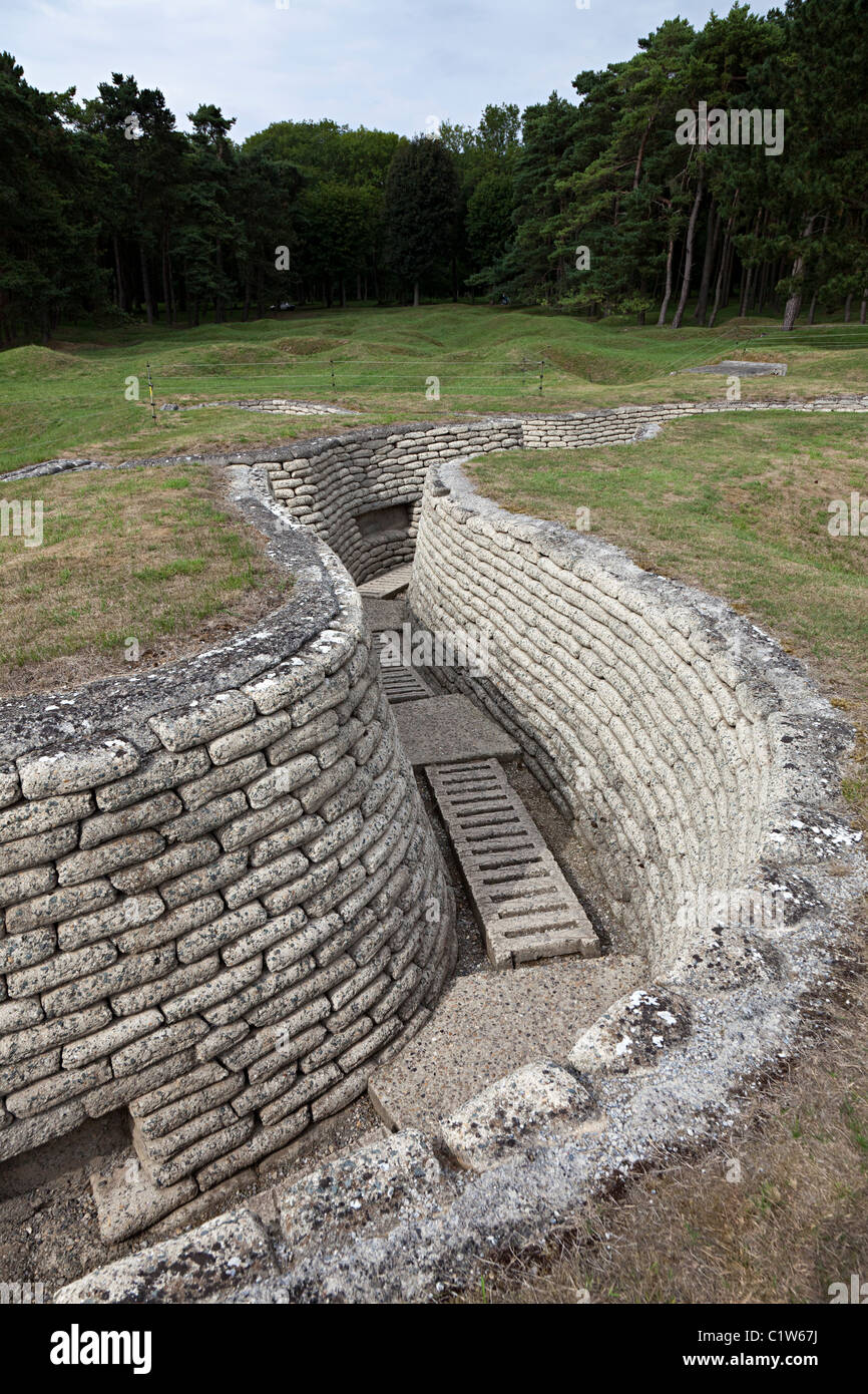 First World War trenches preserved at Vimy Ridge France Stock Photo - Alamy
