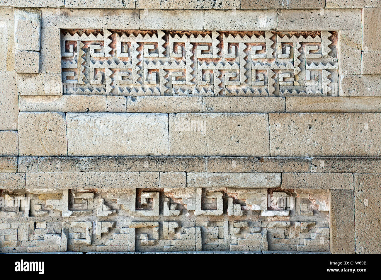 detail intricate inlaid stone mosaic frieze in geometric pattern with ...