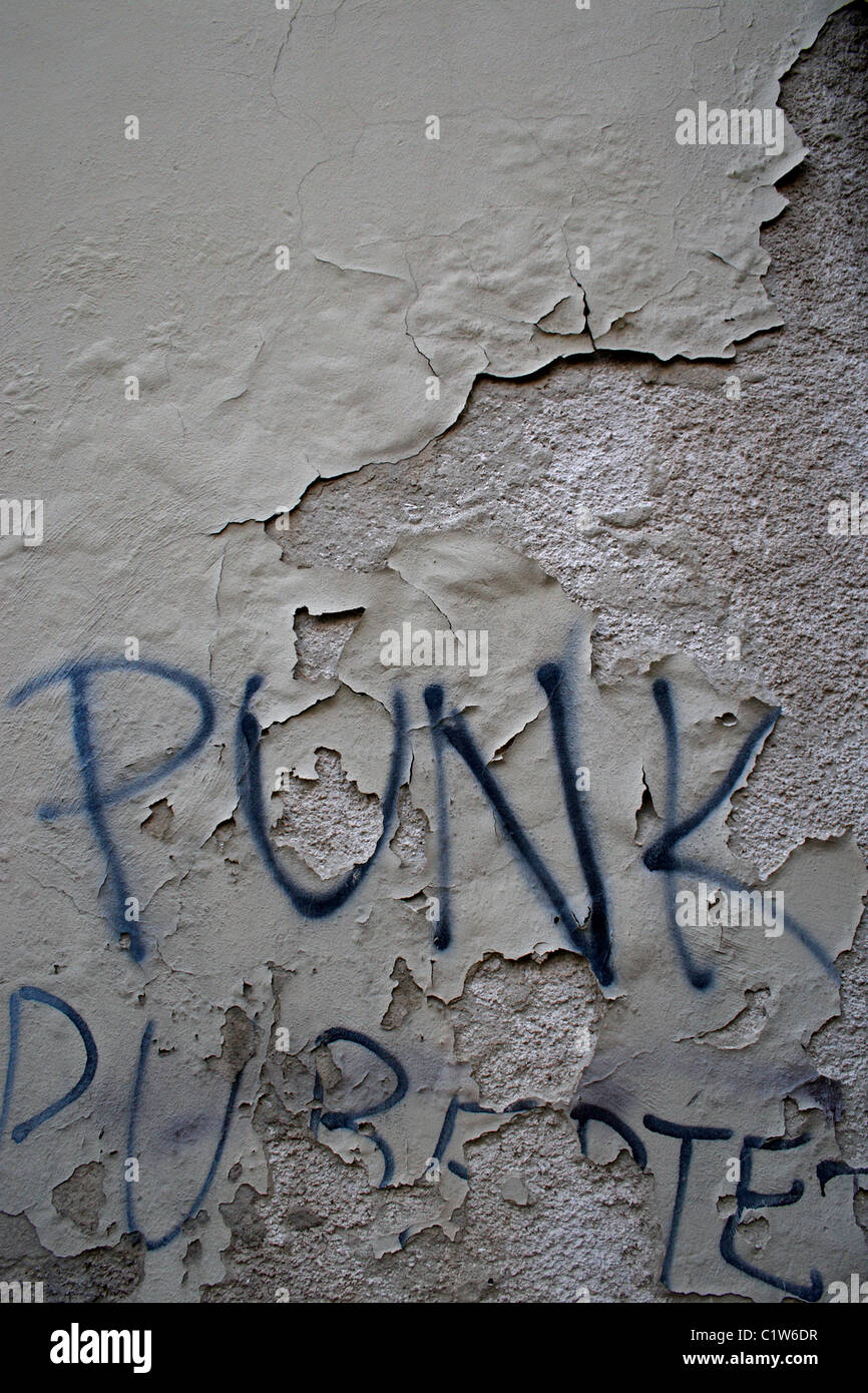 A graffiti of the word 'Punk' Stock Photo - Alamy