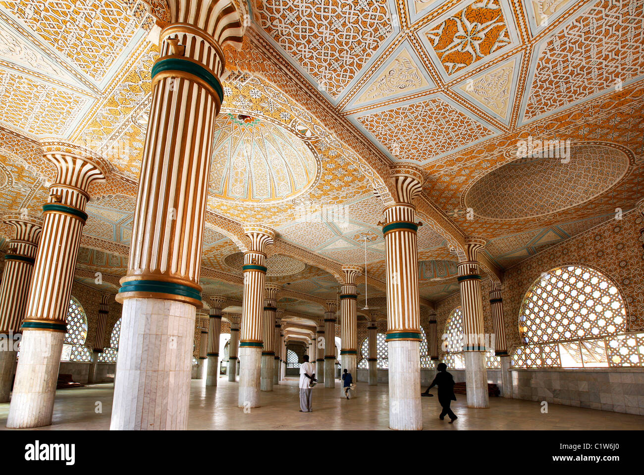 Interior of the Great Mosque, Touba, Senegal, West Africa Stock Photo ...
