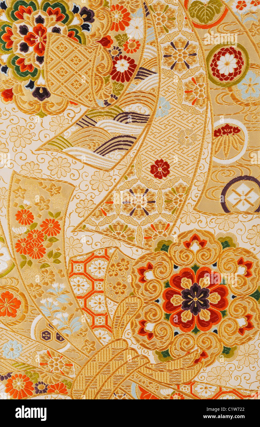 Detail of Japanese textile print Stock Photo - Alamy